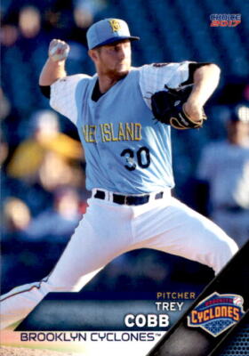 2017 Brooklyn Cyclones Choice 8 Trey Cobb Broken Arrow Oklahoma OK ...