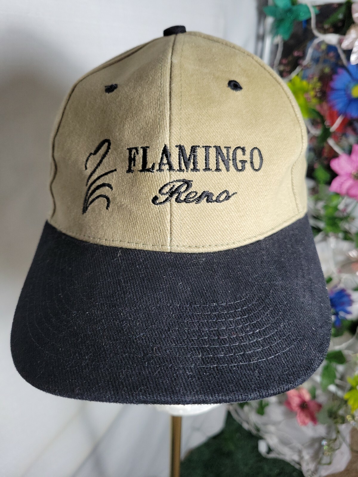 Flamingo Reno baseball hat cap Beige And black mo mon… - Gem