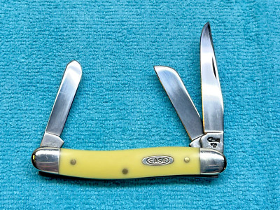 Case XX 3318 CV (1997) 3-Blade Stockman Pocketknife, Yellow Delrin ...