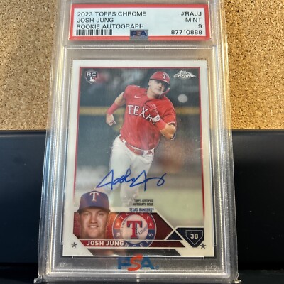 2023 Topps Chrome Josh Jung Auto Texas Rangers RC Rookie PSA 9 MINT | eBay