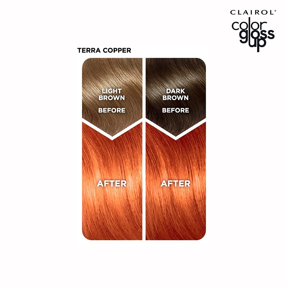 New Clairol Color Gloss Up Temporary Hair Dye, Terra Copper Hair Color ...