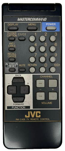 JVC RM-C428 Remote C1323M C13BL4 C13CL4 C20BL4 C20BL4A C20BL4US C20CL4 ...