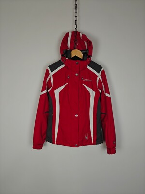 Spyder Ski Jacket Hooded Winter Thinsulate Red size US8 | eBay