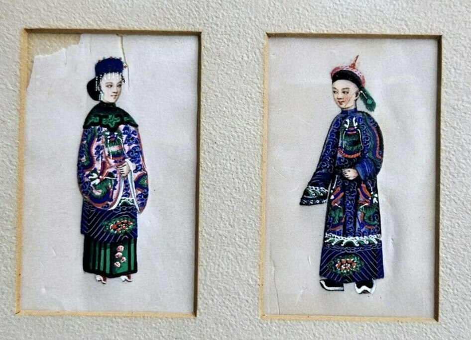 Antique CHINESE QING WATERCOLOR PAINTING PITH RICE PAPER | eBay