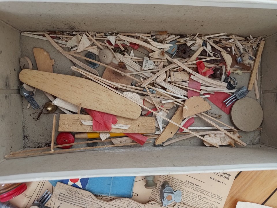 Vintage Model Airplane Junk Drawer Clean Out, Model Airplane Parts And ...