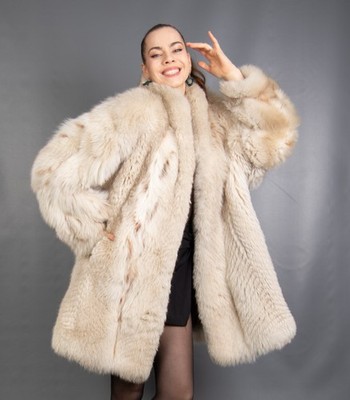 8376 GORGEOUS REAL SHADOW FOX FUR COAT LUXURY FUR JACKET PELZ BEAUTIFUL ...