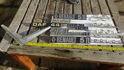 Fiat 124 DAF 44 Peugeot AUDI 100 Renault CLASSIC CAR BOOT BADGE Job Lot ...