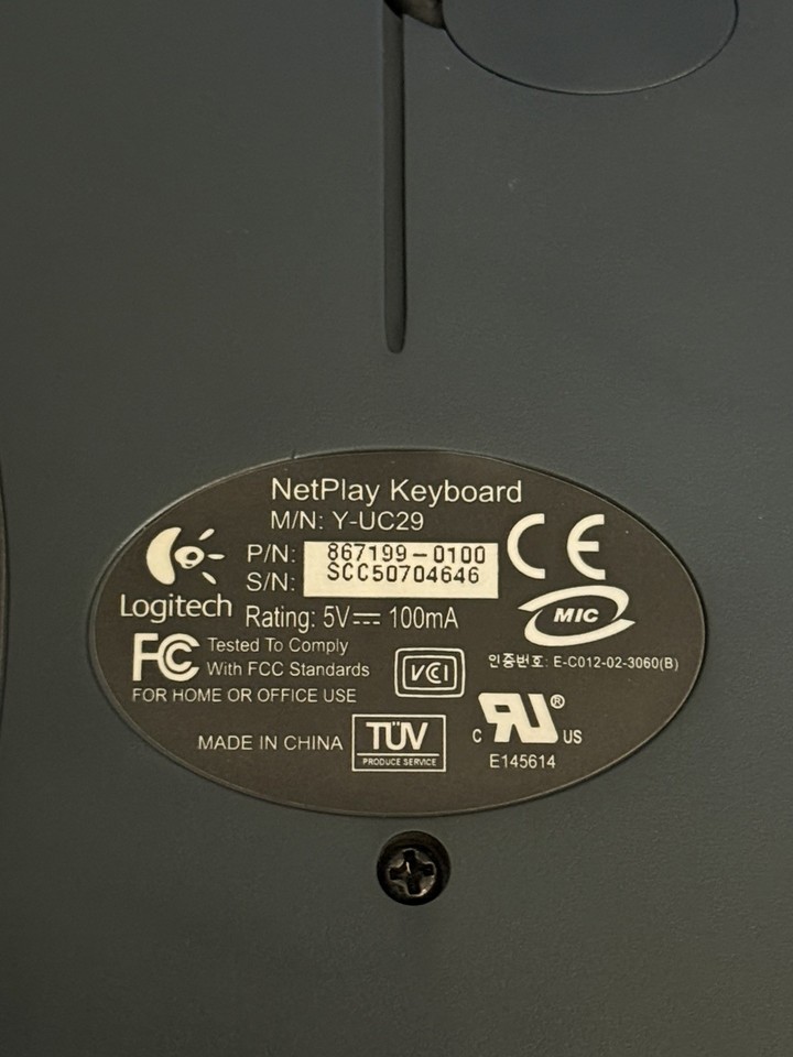 Logitech NetPlay Y-UC29 867199-0100 Black Small Mini Keyboard | eBay
