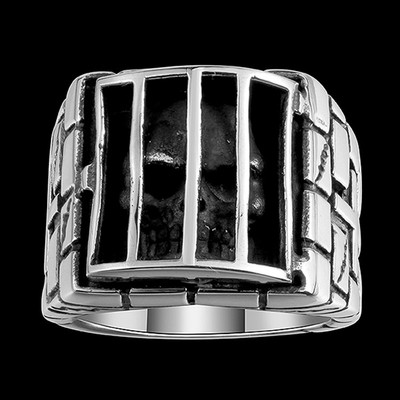 The Walking dead inspired zombie cage prison ring stainless steel | eBay