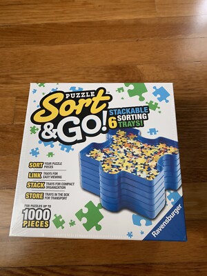 Sort and Go Jigsaw Puzzle Accessory 6 Stackable Sorting Trays Sturdy ...