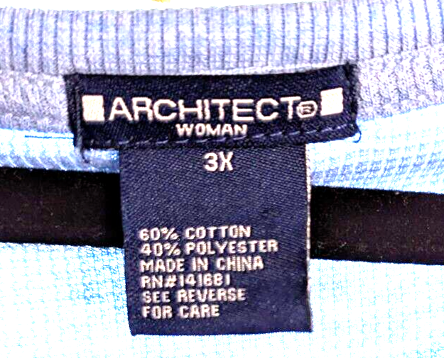 Architect Woman women's blue lined sweater size 3x NWT | eBay