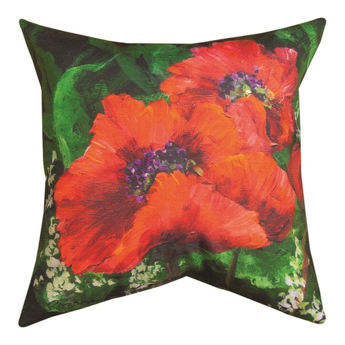 Bright Poppies Climaweave Pillow 18" Indoor/Outdoor | eBay