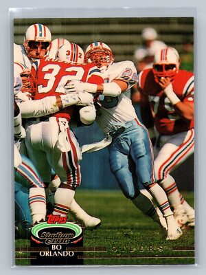 1992 Topps Stadium Club Bo Orlando #267 Houston Oilers | eBay