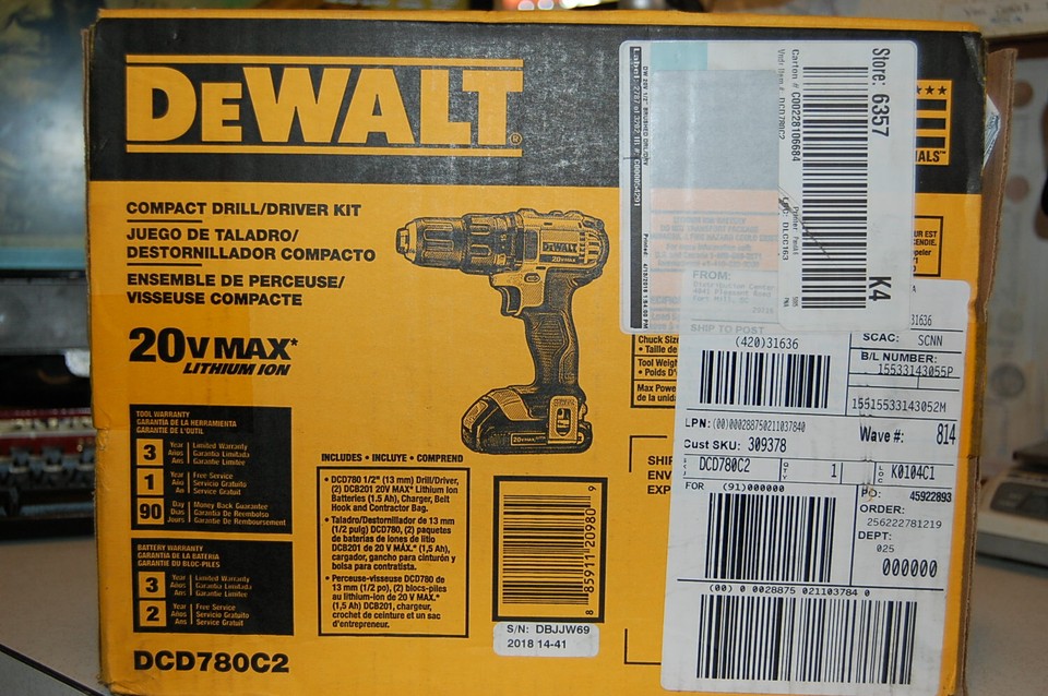 DEWALT DCD708C2 20V MAX Brushless Compact 1/2in Drill Driver Kit | eBay