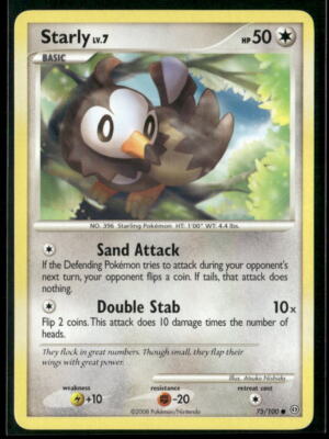 Pokémon Stormfront #75/100 Starly Common, Moderately played | eBay