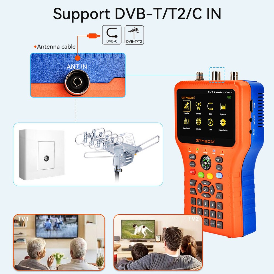 Digital Sat Dish Finder Signal Strength Tester Vast Meter for Caravan ...