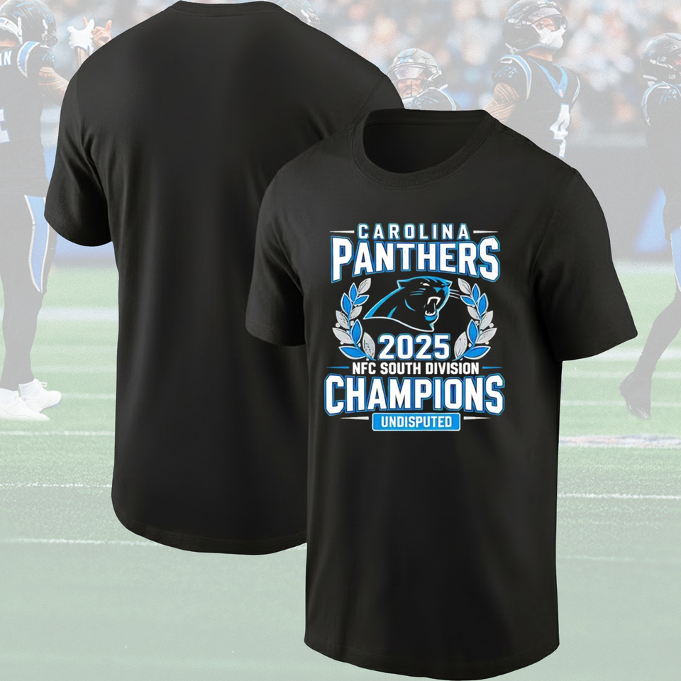 Carolina Panthers 2025 NFC South Division Champions Undisputed T-Shirt ...