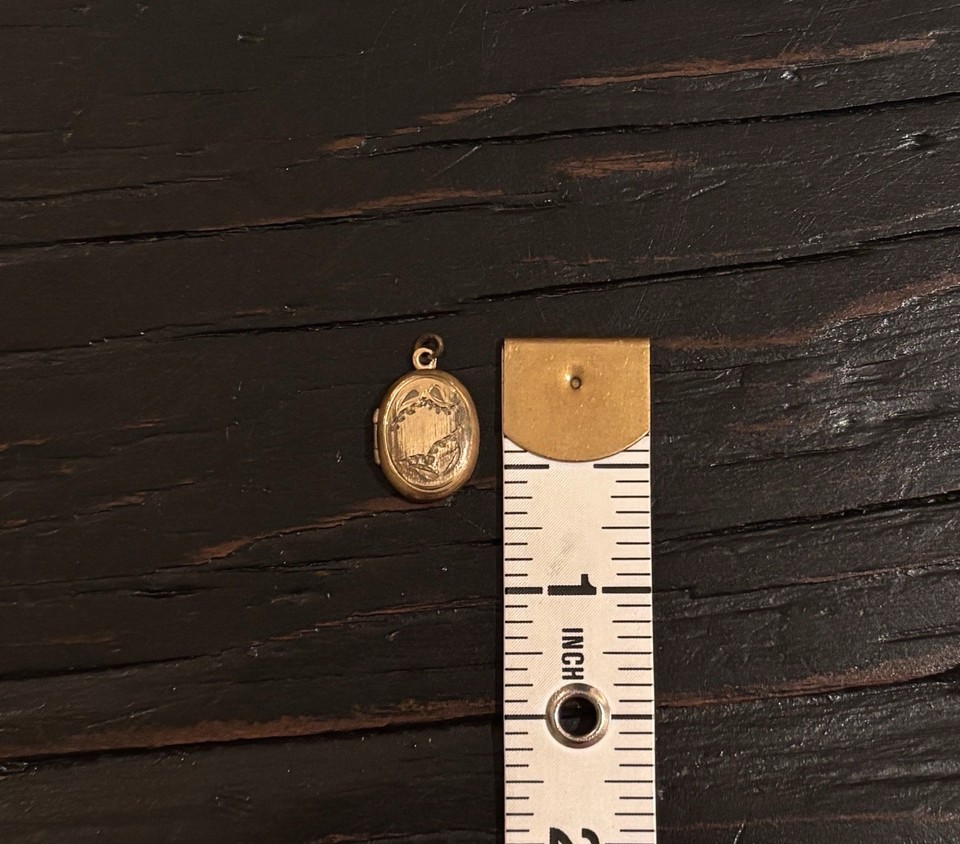 Vintage F 12/20 gold Filled Oval Mini Locket Etched Design | eBay