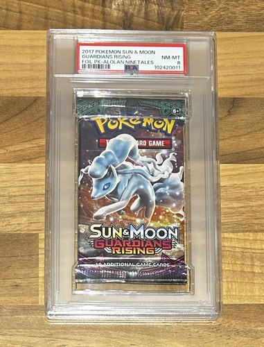 Guardians Rising - Booster Pack - Alolan Ninetales Art - POP 1 - [PSA 8] | eBay