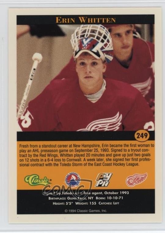 1994 Classic Pro Hockey Prospects Erin Whitten #249 10ou | eBay