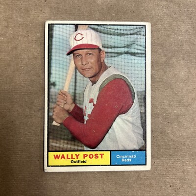 1961 Topps Baseball Wally Post Cincinnati Reds Card #378 | eBay