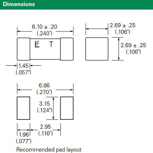 5Pcs Littelfuse Slow Blow Slo-Blo SMD SMT 1808 8A T8A 72V Surface Mount ...