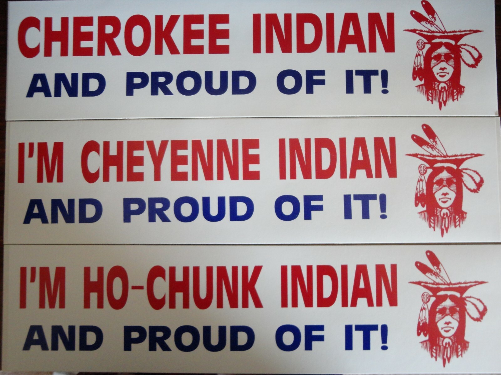 NEW! Native American Bumper Stickers -15" x 4"- You choose 5 out of 24 ...