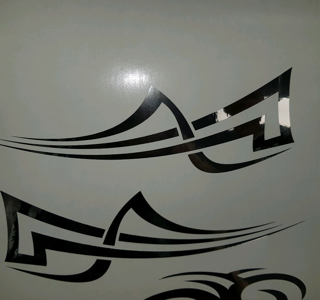 2x Autoaufkleber Motorrad Sticker Tribal Shocker Tattoo 21cm lang in ...