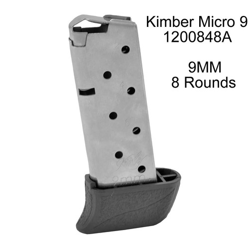 Kimber Magazine, Kimber Micro 9, 9mm OEM 8-Round Magazines 1200848A ...