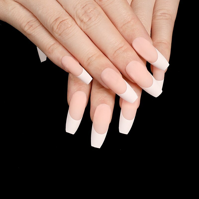 White Matte French Nails