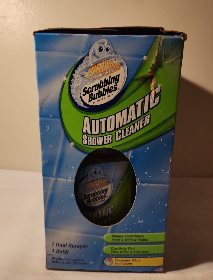 Scrubbing Bubbles Automatic Shower Cleaner Dual Sprayer & Refill Bottle ...