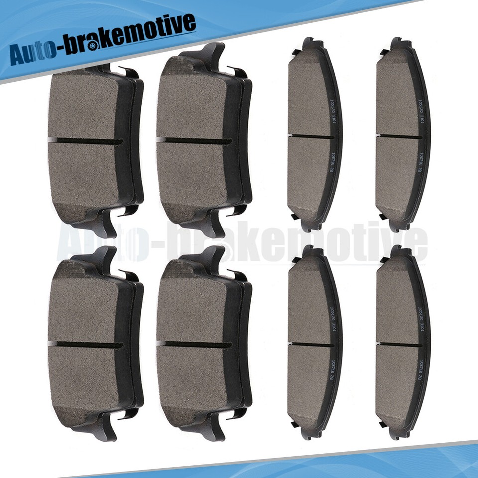 8PCS FRONT & REAR PREMIUM POSI CERAMIC BRAKE PAD SET KIT FIT FOR ...