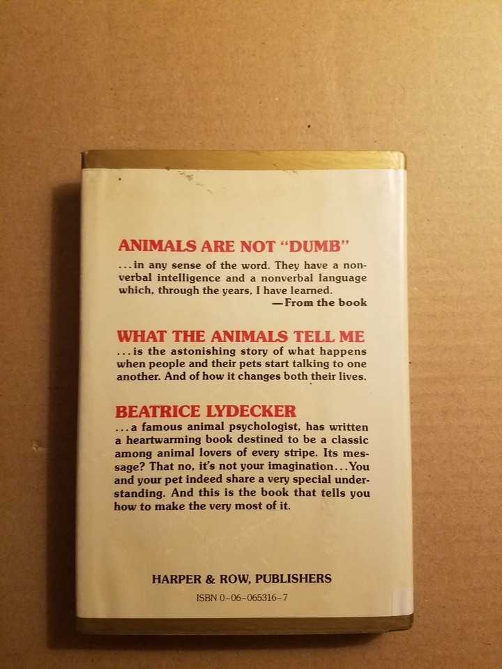 Stories the Animals Tell Me by Beatrice C. Lydecker (1979, Hardcover ...