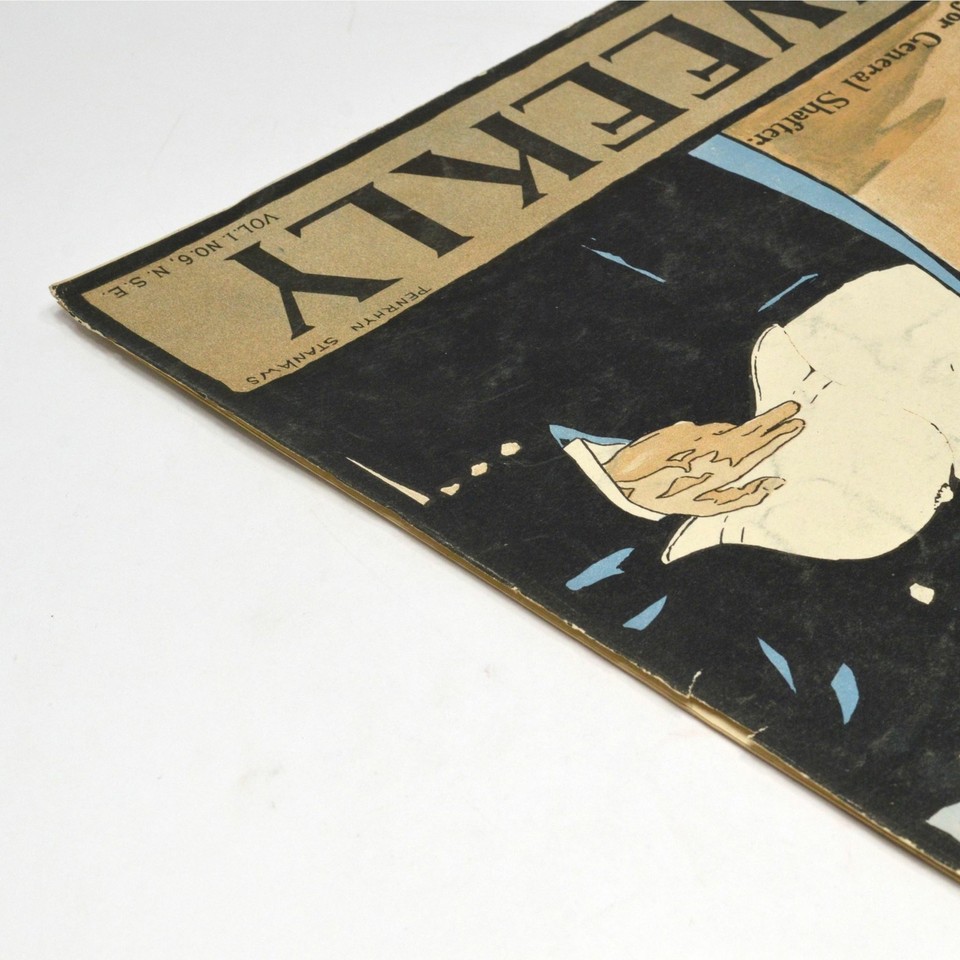 Antique COLLIER'S WEEKLY "MAJOR GENERAL SHAFTER" July 16, 1898 "PENRHYN ...