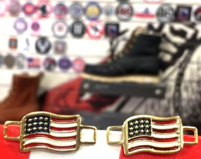 BrooklynMaker USA Flags Shoes Boot Lace Keeper US American Union ...