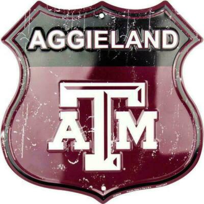 Texas A & M - Aggieland Twelve inch 12 inch die cut route sign | eBay