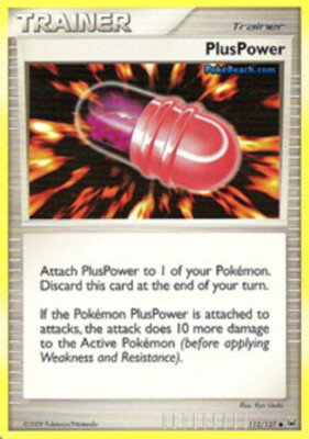 Pokemon - PlusPower - 112/127 - Uncommon - Reverse Holo - Platinum - NM ...