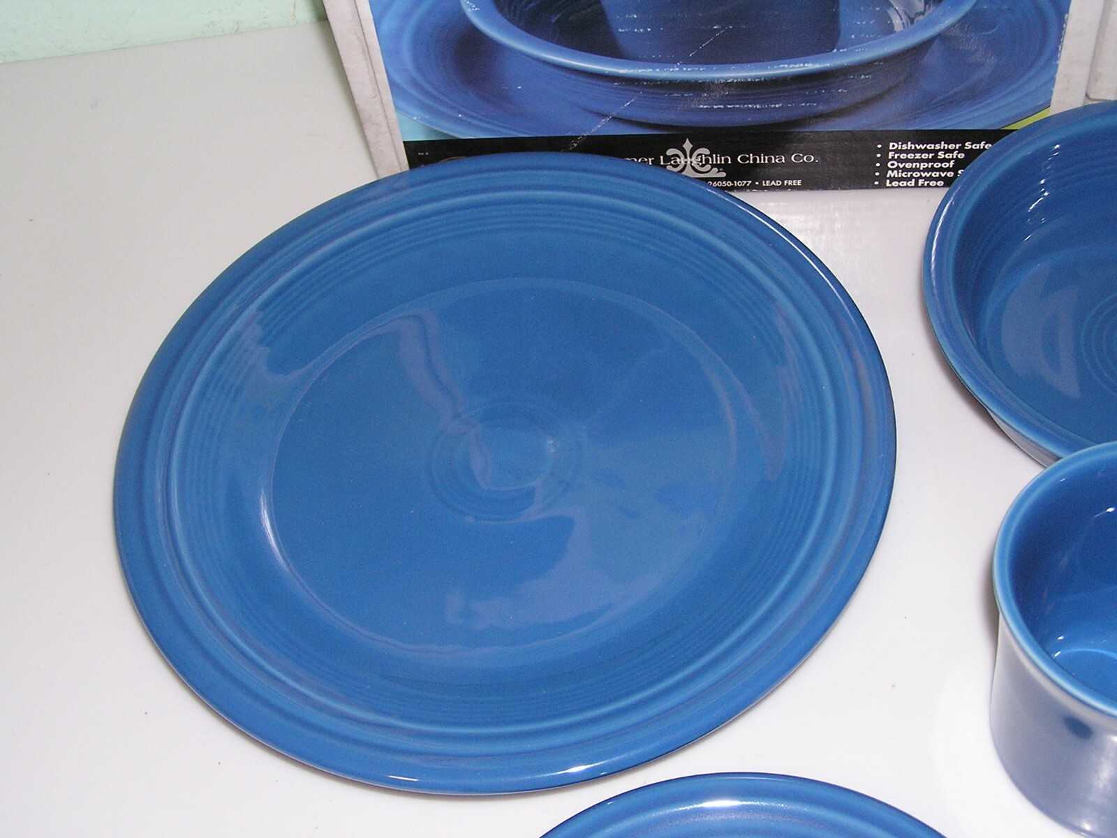Fiesta Lapis Blue 4 Piece Place Setting Fiestaware Homer Laughlin 831 ...