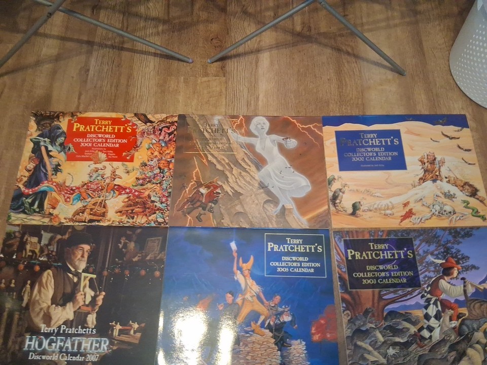 9 X TERRY PRATCHETT DISCWORLD CALENDARS. JOB LOT. JOSH KIRBY. PAUL ...