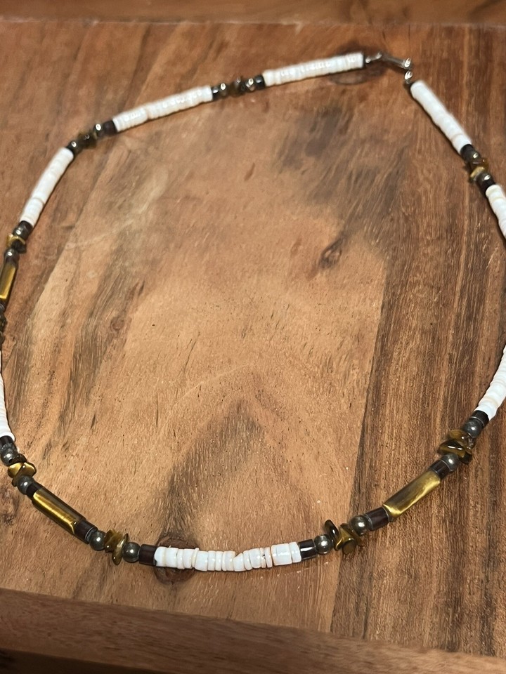 Vintage Puka Shell Collar Necklace White Beach Surfer 1980-90s With ...