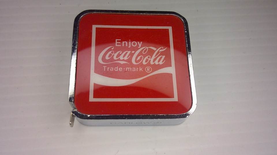 Barlow co. square metal tape measure advertising enjoy Coca Cola Z147A ...