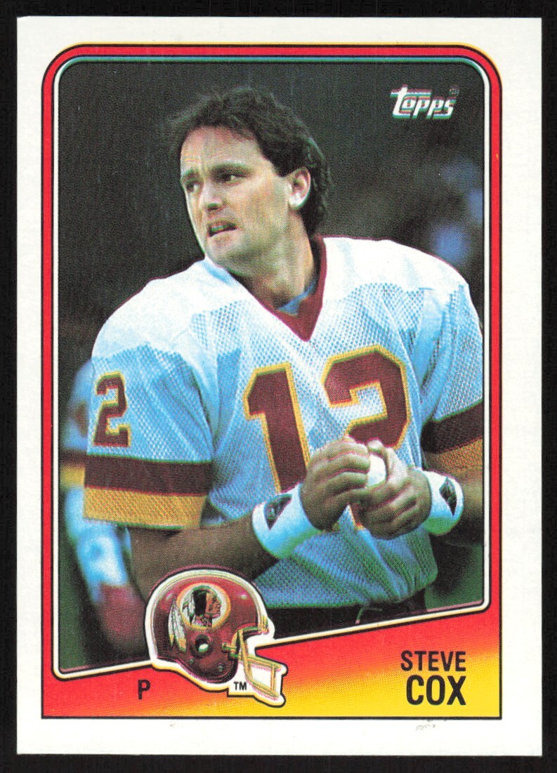 1988 Topps Football Steve Cox #15 Washington Redskins | eBay