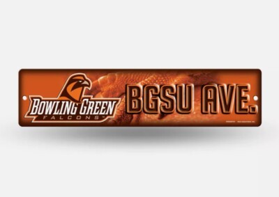 RICO NCAA Vinyl Street Sign Bowling Green Falcons 16" x 3-3/4 ...