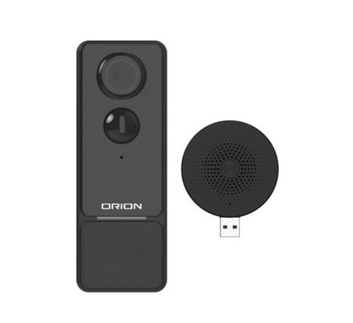 Orion Black HD Grid Connect Smart Wireless Video Doorbell 2K 3MP 2048 X ...