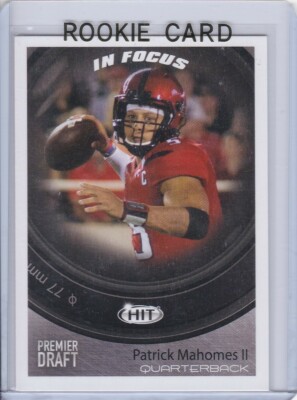 PATRICK MAHOMES II ROOKIE CARD Texas Tech FOOTBALL RC Pat 2017 Draft ...