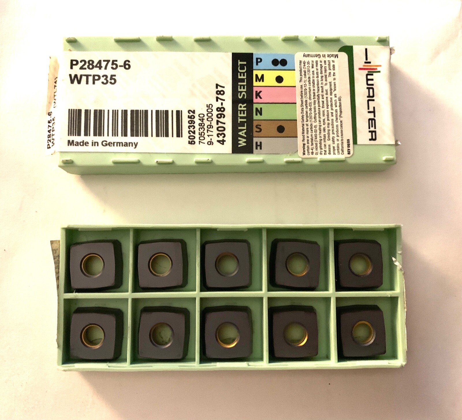WALTER VALENITE Carbide Inserts - P28475-6 WTP35 - Qty. 10 - NEW | eBay