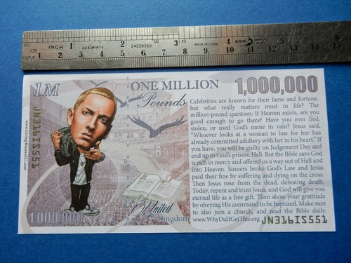 One Million Note EMINEM Fantasy Bills Novelty 1,000,000 USA Gift ...