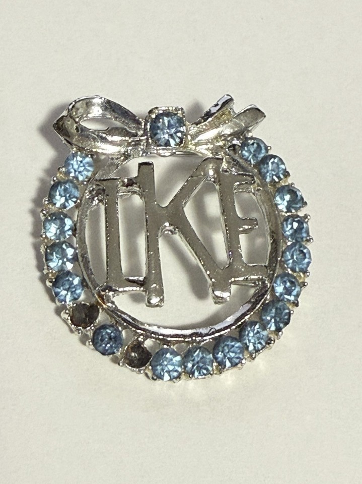 Vintage '50s Blue stone silver Brooch &Clip Earrings President ...