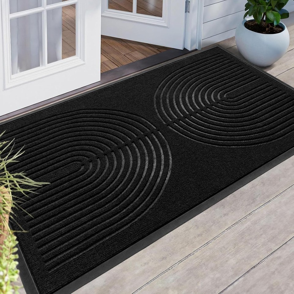 Front Door Mat Outside Indoor Entrance Heavy Duty Non Slip Welcome ...