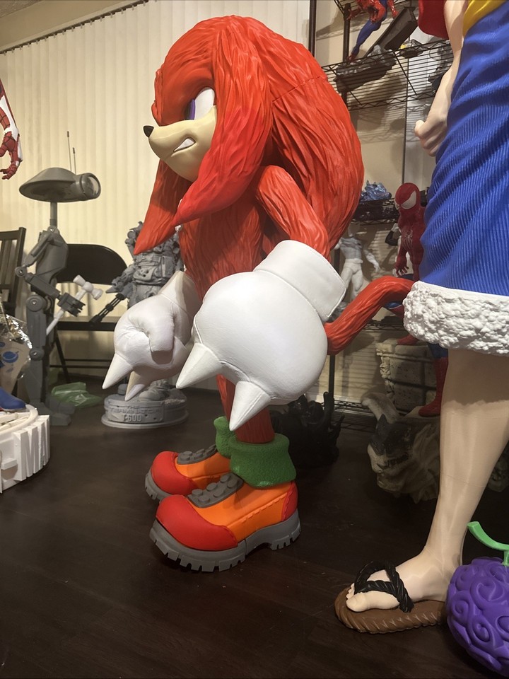 Life Size Knuckles from sonic Hedgehog Figure 44” Tall 3D Print | eBay
